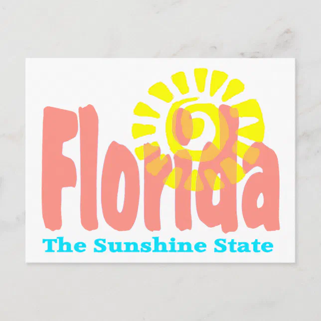Florida The Sunshine State Postcard | Zazzle