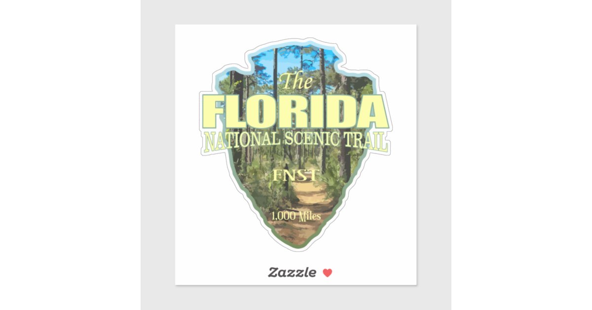Florida Trail (arrowhead) Sticker | Zazzle