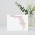 Florida USA Slang Word Art Map Postcard | Zazzle