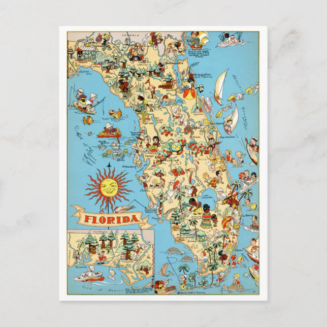 Florida Vintage Funny Postcard | Zazzle