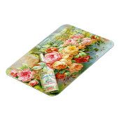Florida Water Perfume Label with Cabbage Roses Magnet | Zazzle