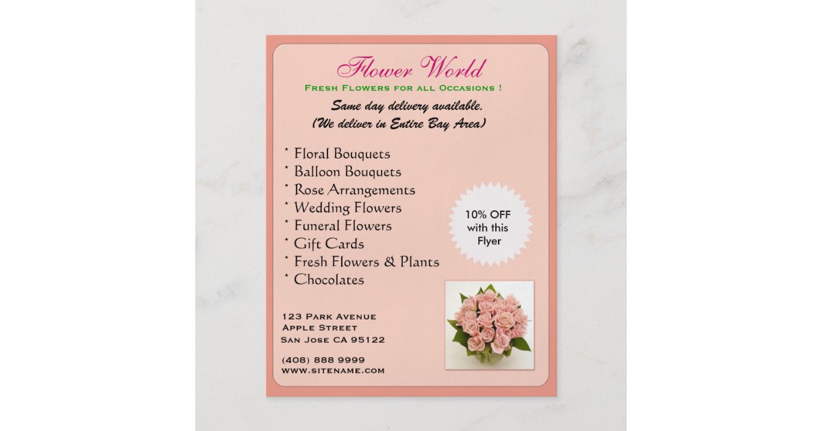 Florist_Promotion(Flyer) Flyer | Zazzle