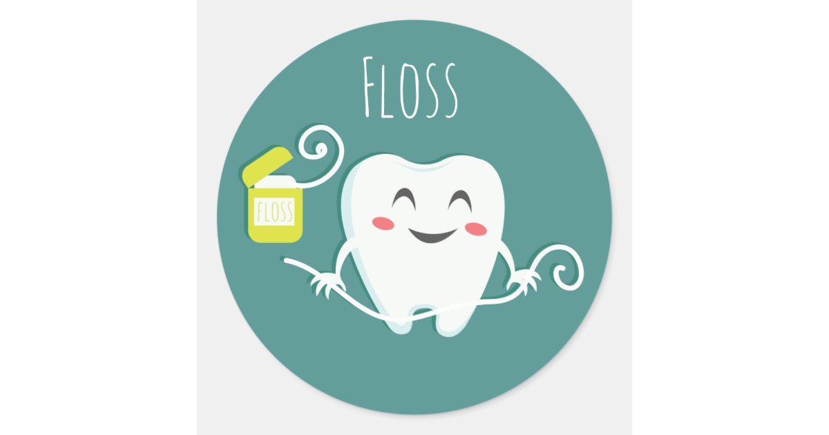 Floss Dentist (sheet of 20) Stickers | Zazzle