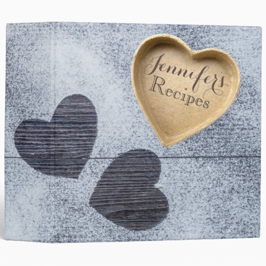 Flour Hearts Recipe Binder | Zazzle.com