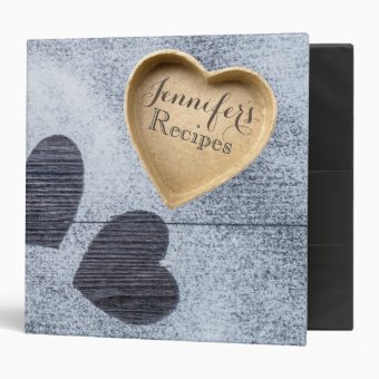 Flour Hearts Recipe Binder | Zazzle