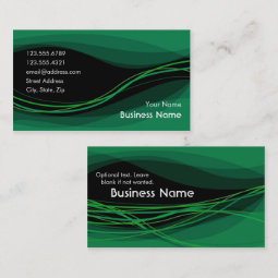 Flow Business Card (night green) | Zazzle