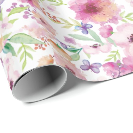 Flow - LONDON - Floral Matt Wrapping Paper | Zazzle