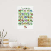 Flower Alphabet Poster | Zazzle