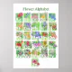 Flower Alphabet Poster | Zazzle