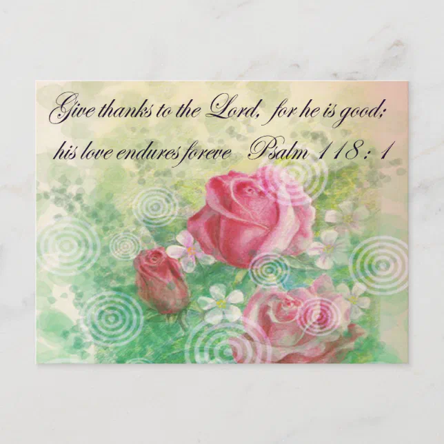 Flower and Bible verse "Rose" Postcard | Zazzle
