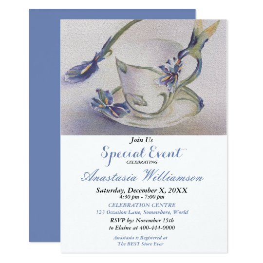 FLOWER AND BIRD PARTY EVENT INVITE | Zazzle.com