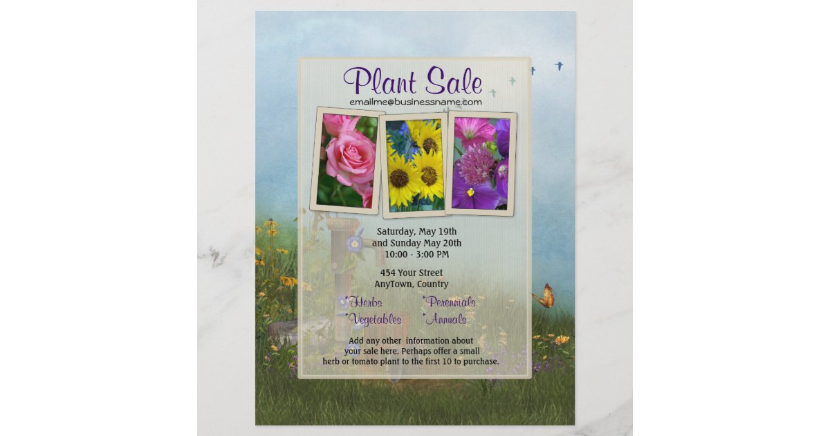 Flower and Plant Sale Flyer | Zazzle