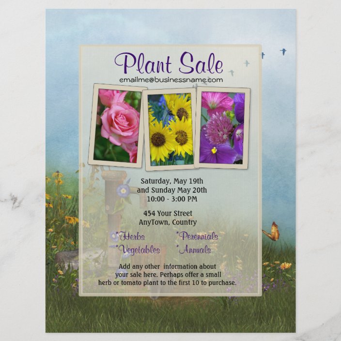 Flower and Plant Sale Flyer | Zazzle.com