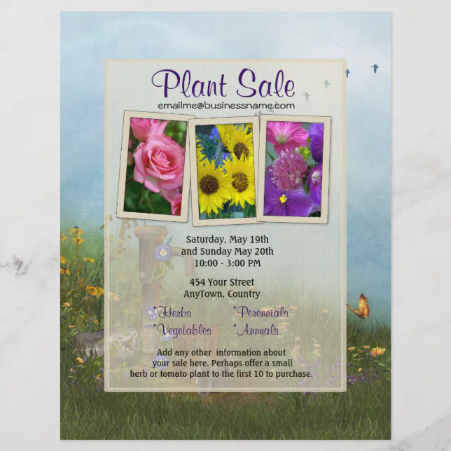 Flower and Plant Sale Flyer | Zazzle