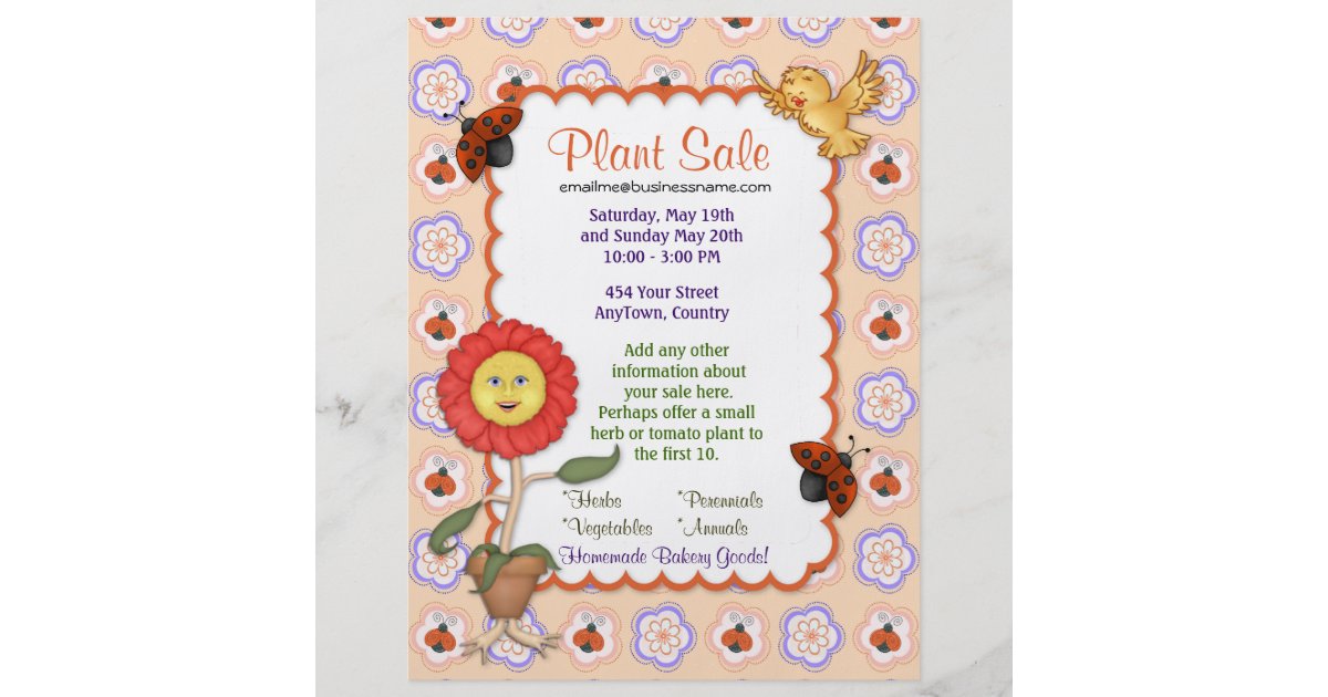 Flower and Plant Sale Flyer | Zazzle