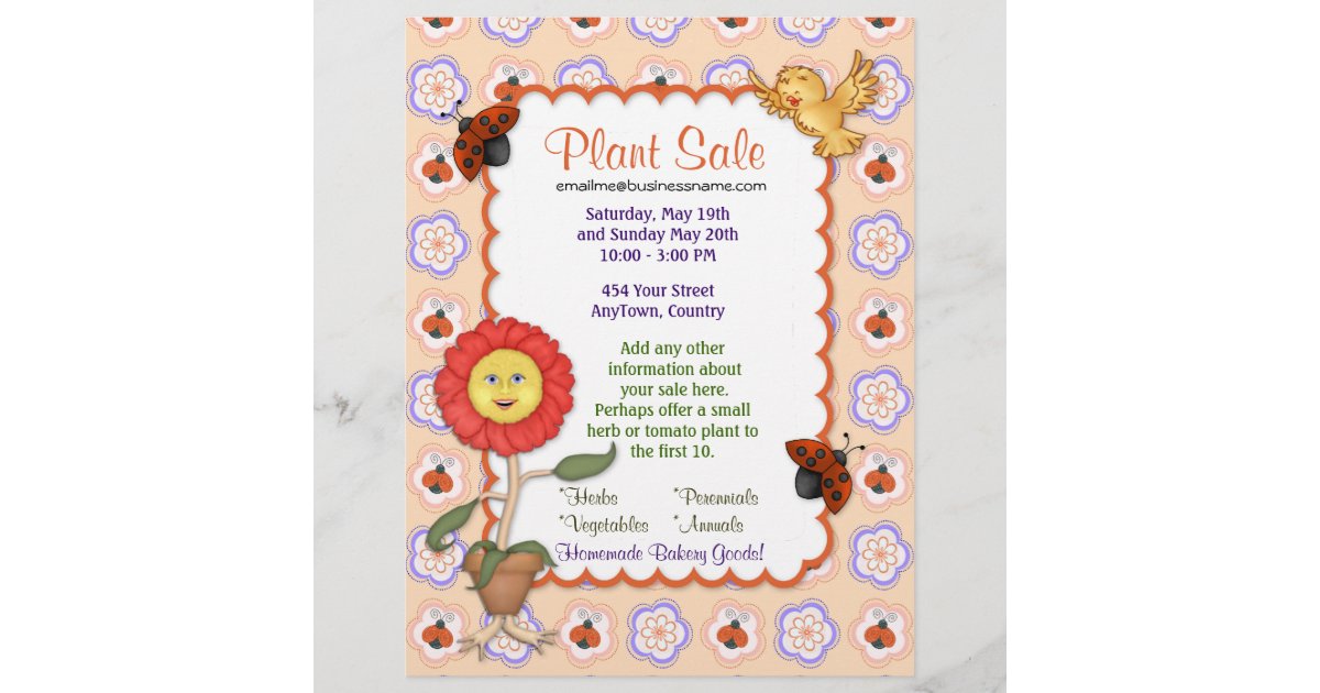 Flower and Plant Sale Flyer | Zazzle