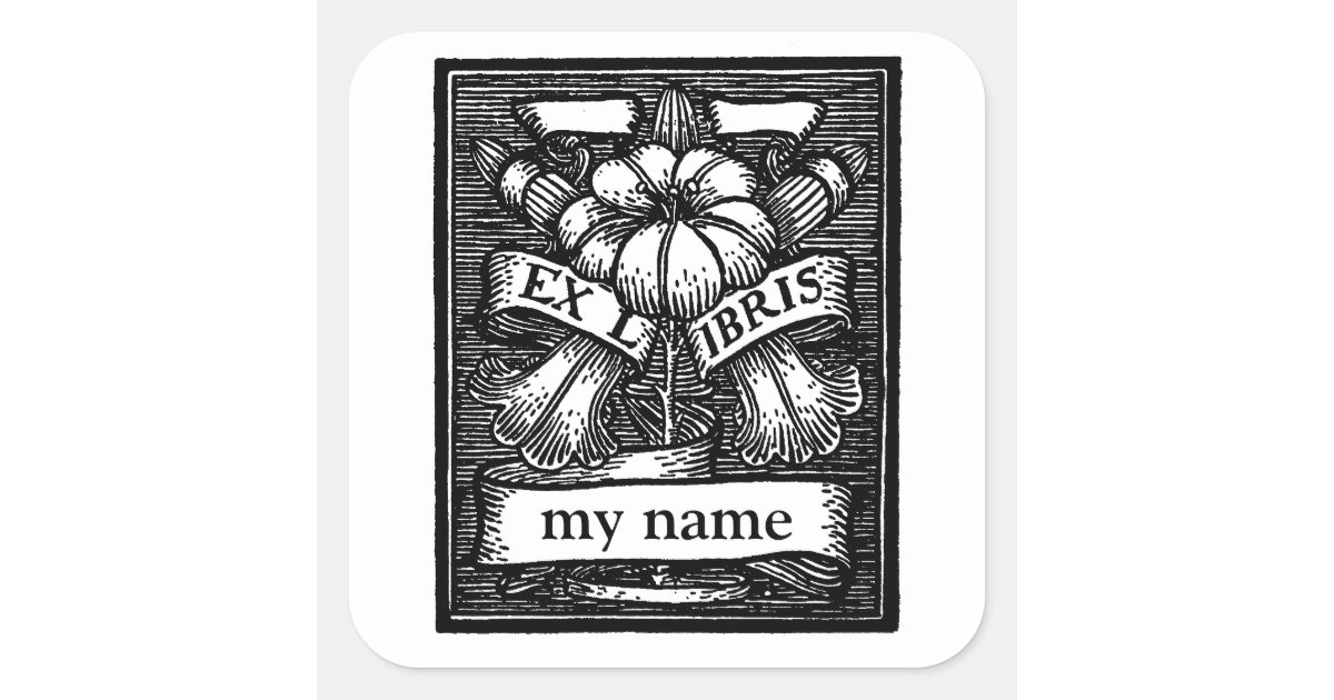 Flower Bookplate Stickers | Zazzle