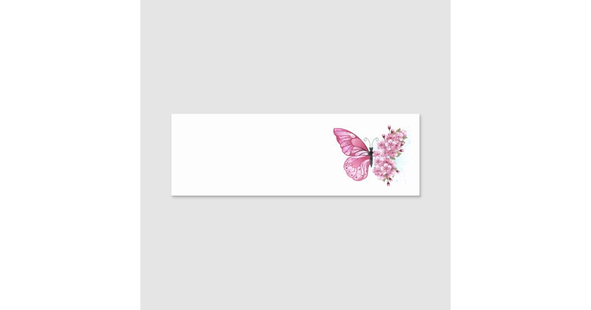 Butterfly Name Tag Template