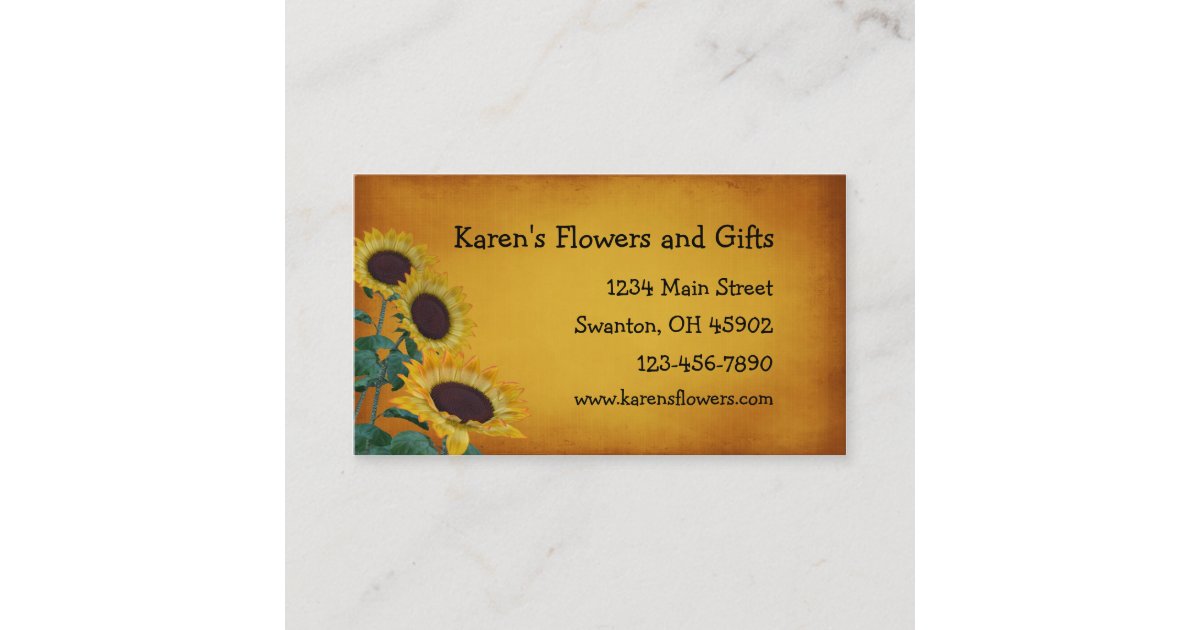 Flower Craft Gift Shop Business Card | Zazzle