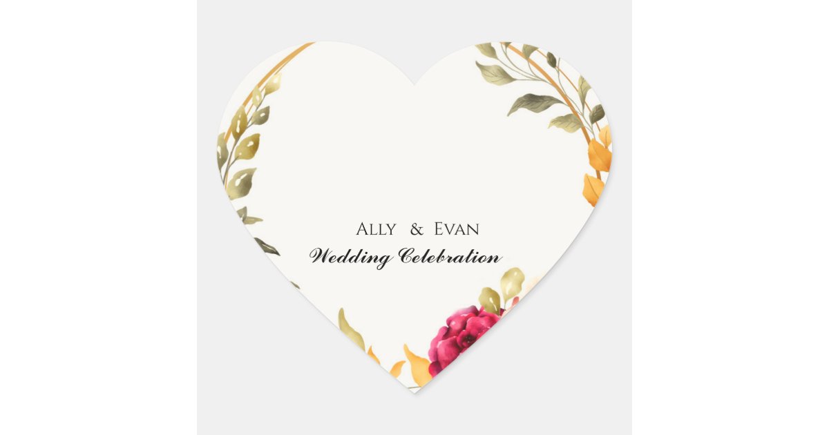 Flower Custom Size & Name Sticker | Zazzle