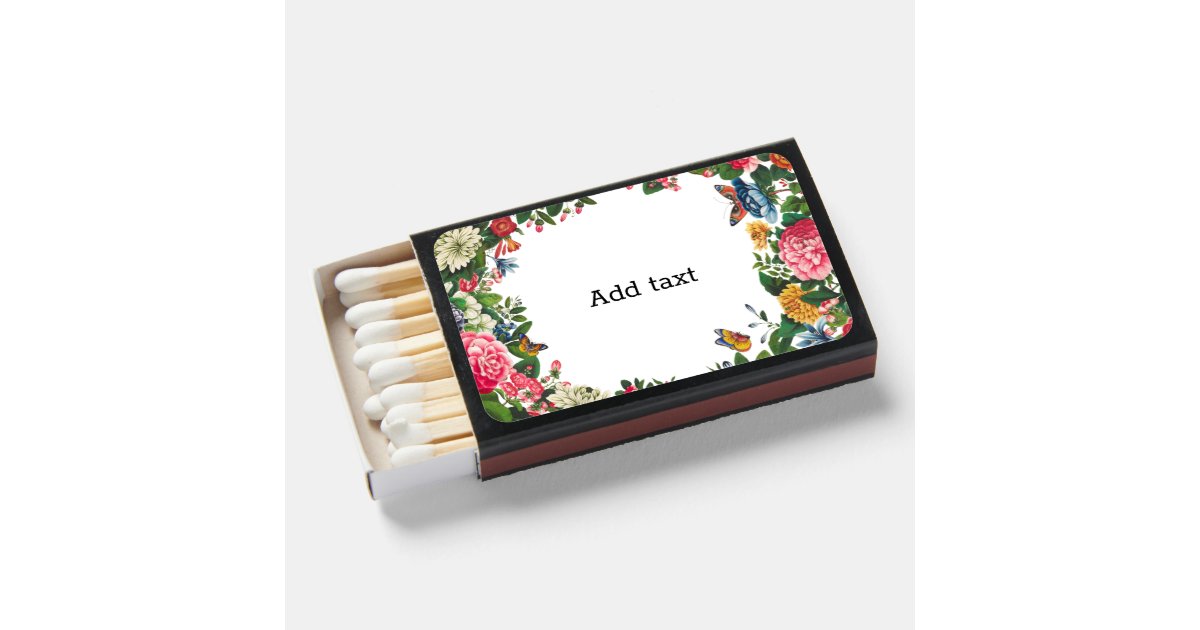 Flower Customizable Bridal Shower Matchbox Matchboxes | Zazzle