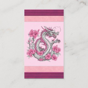 Flower Dragon Business Card | Zazzle