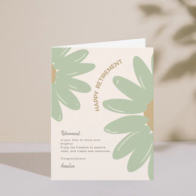 Flower Employee Staff Happy Retirement Card | Zazzle