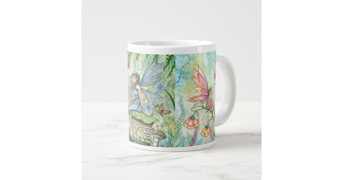 Flower Fairies Fantasy Art Jumbo Mug | Zazzle