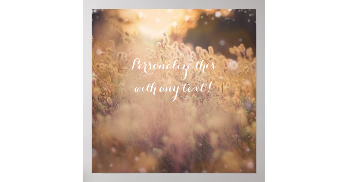 Flower Field Rustic Country Wedding Banner Poster | Zazzle