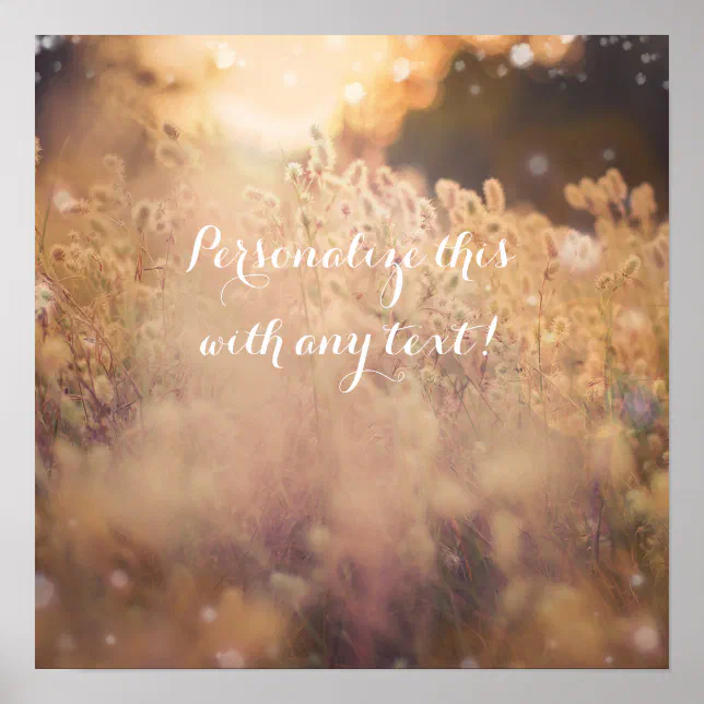 Flower Field Rustic Country Wedding Banner Poster | Zazzle