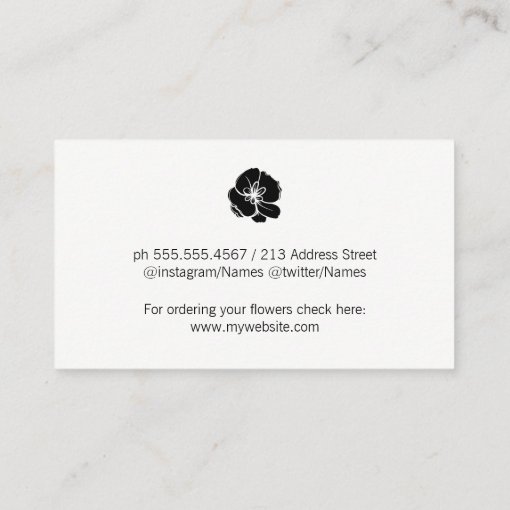 Flower | Flower Shop | Florist Business Card | Zazzle