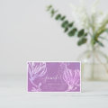 Flower Frame QR Code Custom Logo Purple Violet Business Card | Zazzle