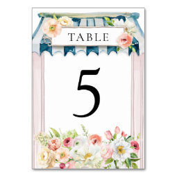 Flower Garden Bridal Shower Table Number | Zazzle