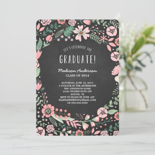 Flower Garden | Graduation Party Invitation | Zazzle