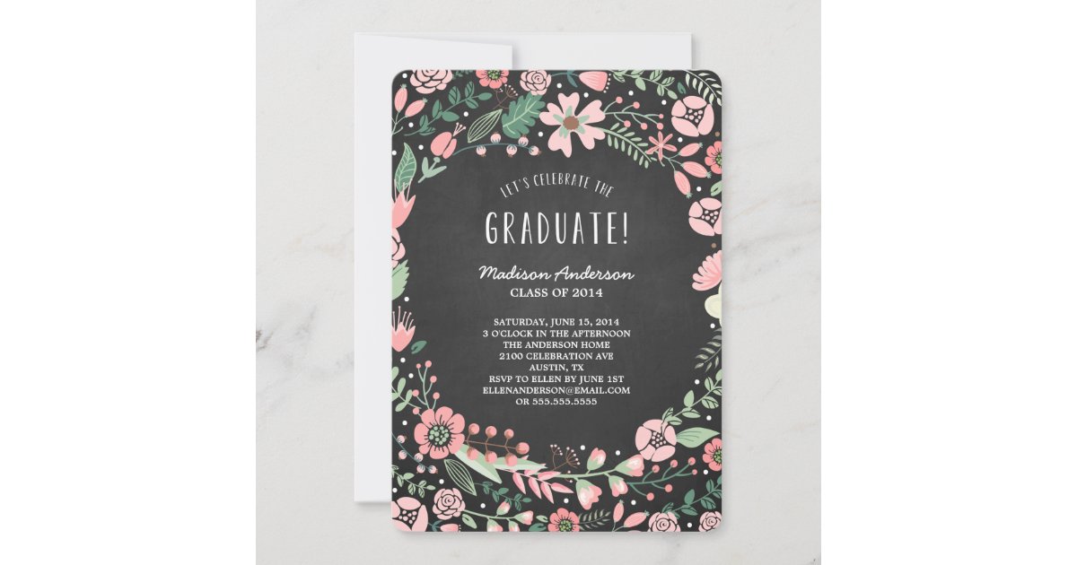 Flower Garden | Graduation Party Invitation | Zazzle
