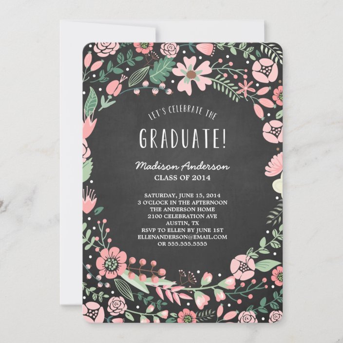 Flower Garden | Graduation Party Invitation | Zazzle.com