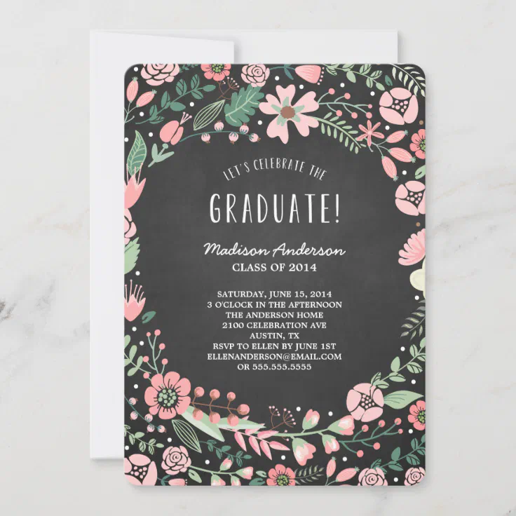 Flower Garden | Graduation Party Invitation | Zazzle