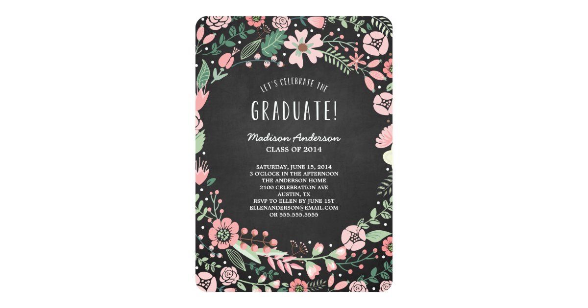 Flower Garden | Graduation Party Invitation | Zazzle.com