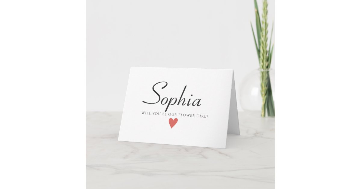 FLOWER GIRL? Wedding Card | Zazzle