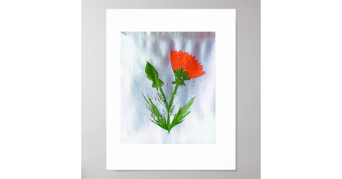 Flower-hand art poster | Zazzle