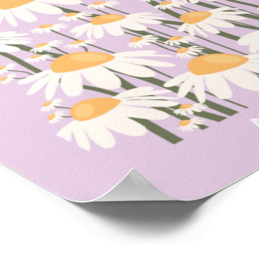 Flower Market Amsterdam Abstract Retro Daisies Poster | Zazzle