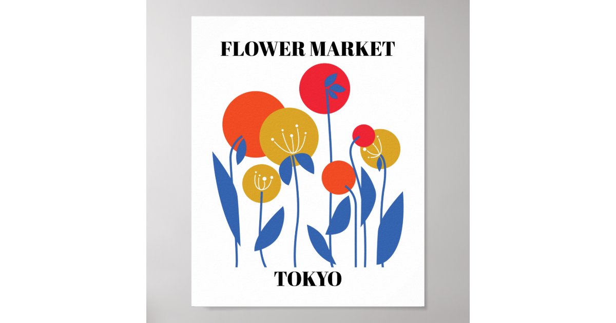 Flower Market Editable Tokyo Poster | Zazzle
