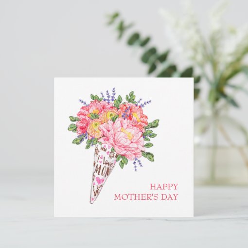 Flower Mother's Day Card, Greetings Cards, Gift | Zazzle