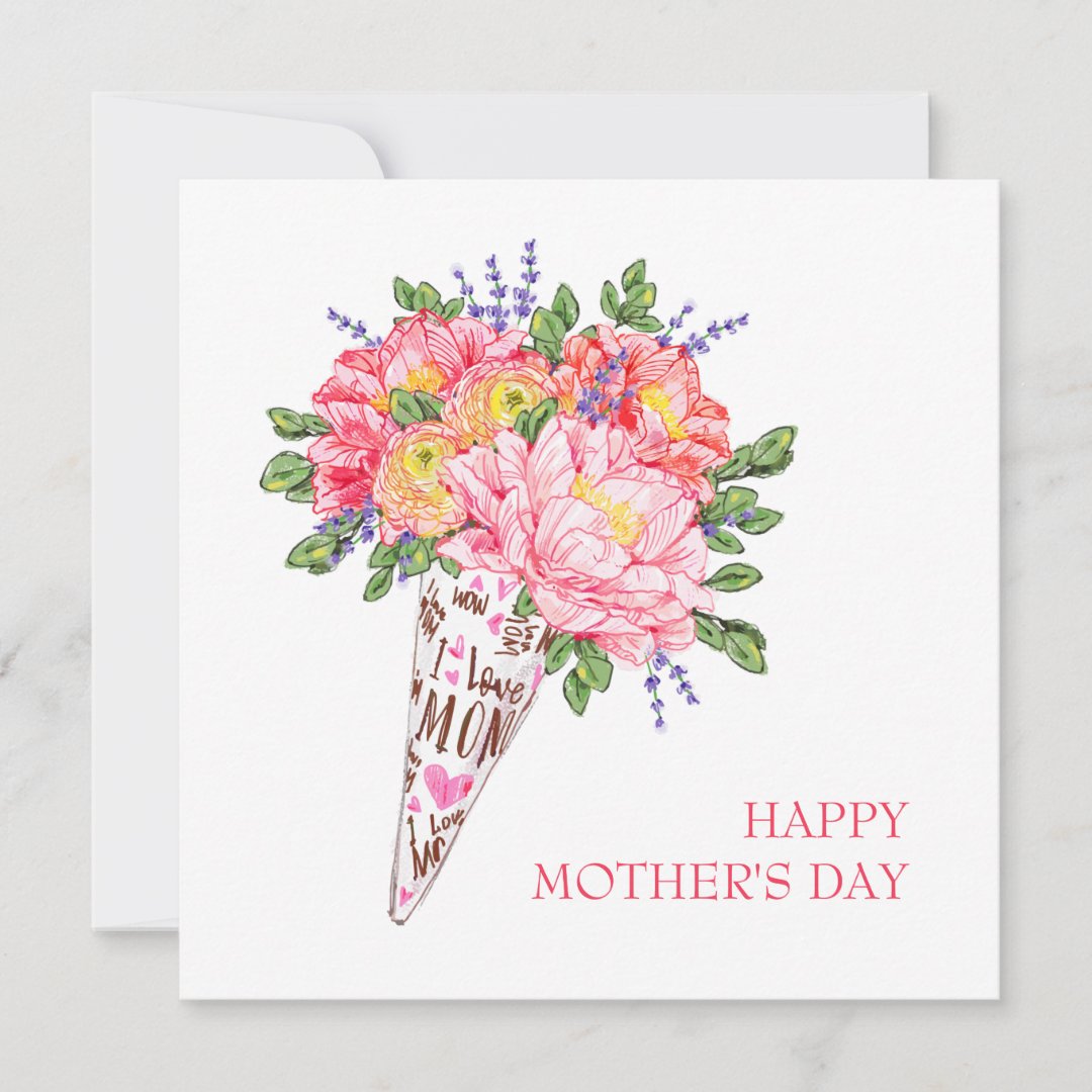 Flower Mother's Day Card, Greetings Cards, Gift | Zazzle