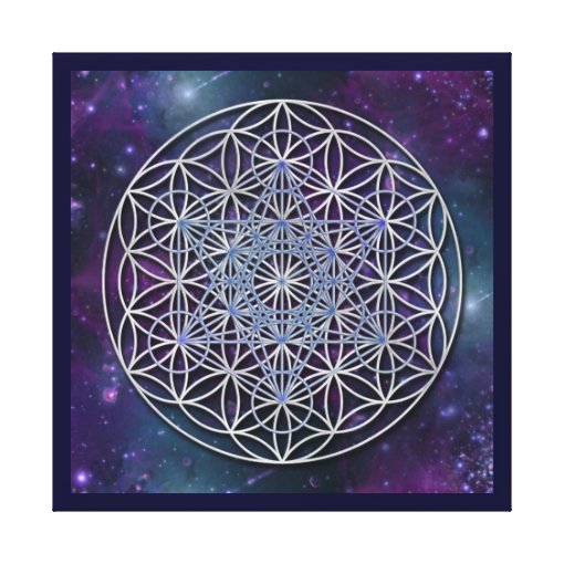 FLOWER OF LIFE - Archangel Metatron Cube Canvas Print | Zazzle