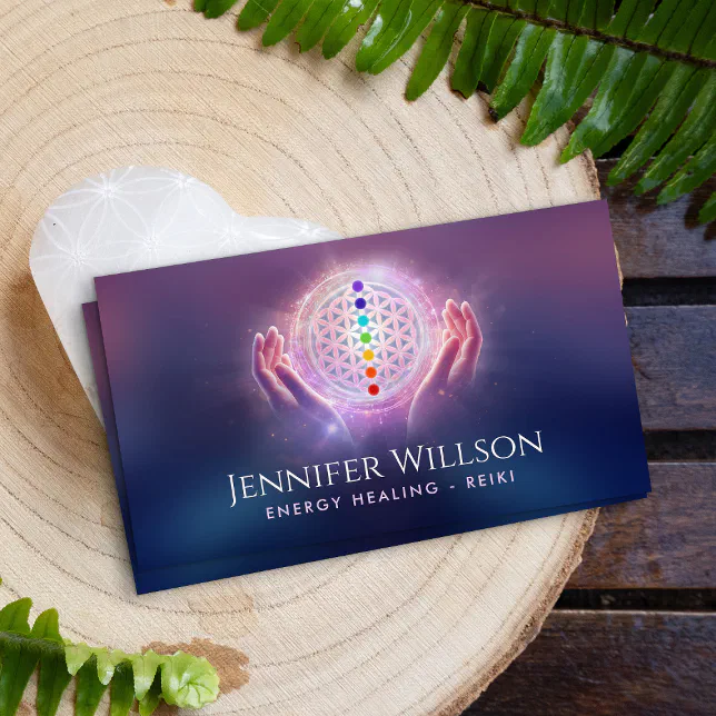 Flower of life - Energy Healing - Reiki Business Card | Zazzle