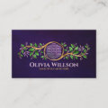 Flower of life - Fluorite and gold Business Card | Zazzle