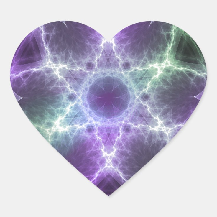 Flower of Life Fractal - Sacred Geometry Heart Sticker | Zazzle