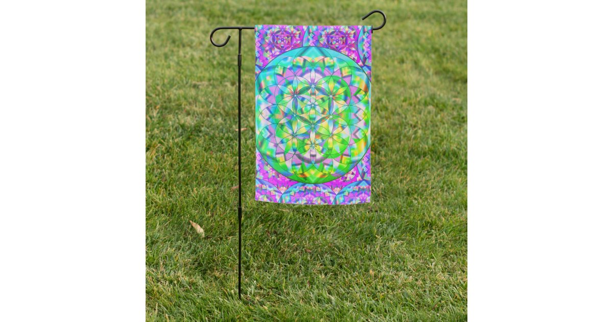 Flower of Life Garden Flag | Zazzle