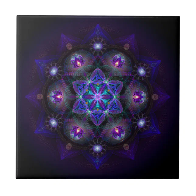 Flower Of Life Mandala Tile | Zazzle